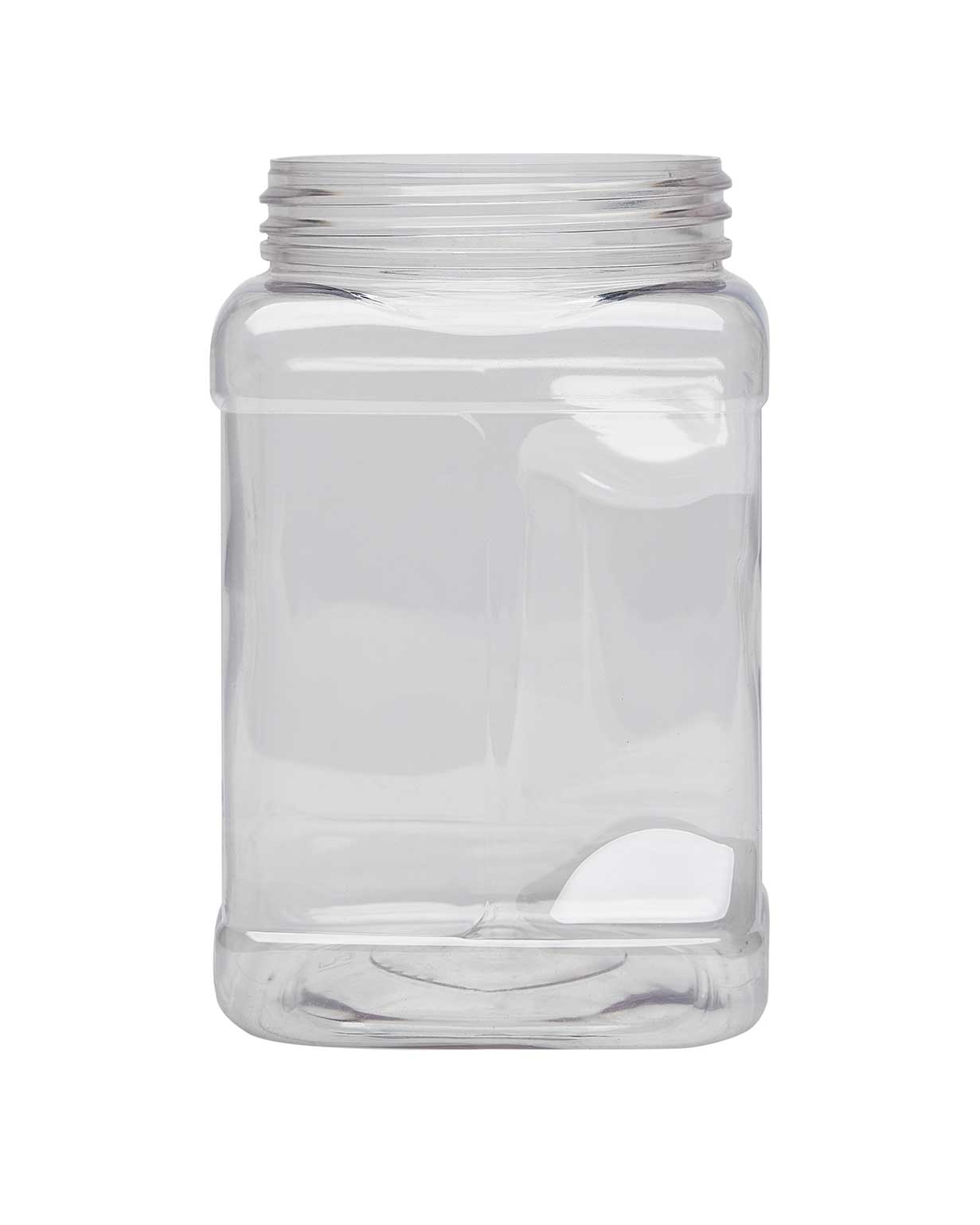 32oz 89-400 Clear PET Square Pinch Grip Jar